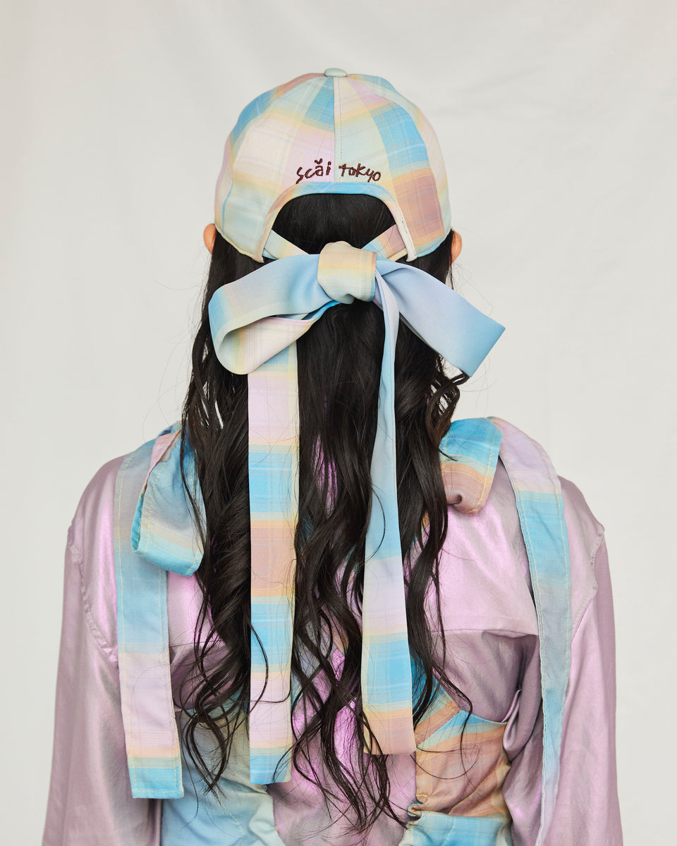 BIG RIBBON CAP (blue multi) - LAST 1 – Scǎi tokyo